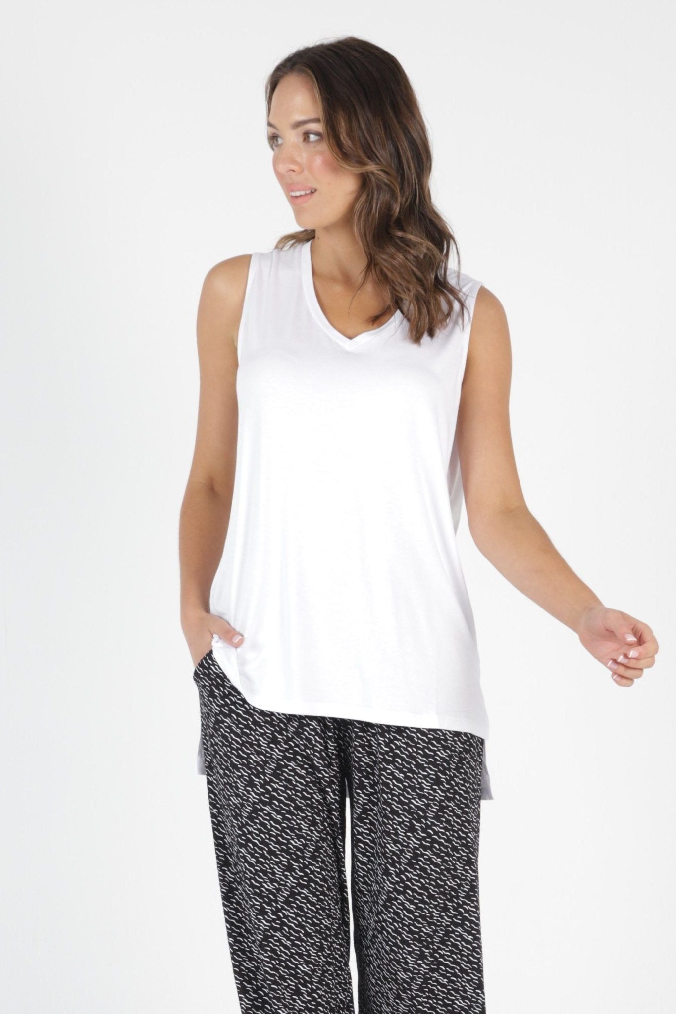 Barbados Tank in White | Betty Basics | Hey Sara